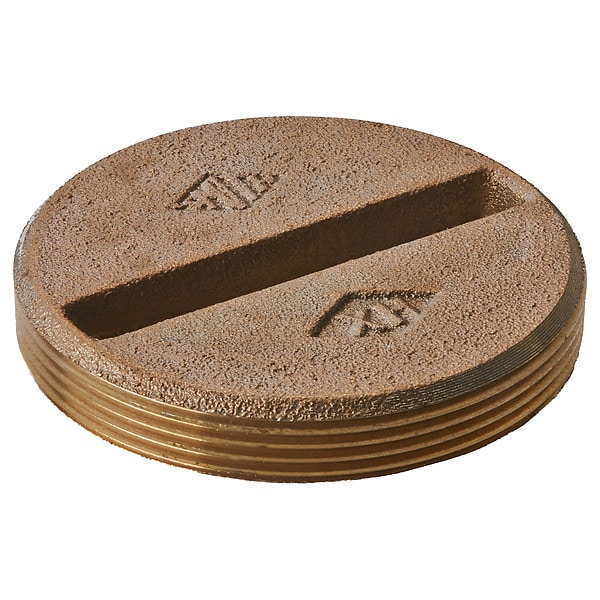 Jay R. Smith Manufacturing Round Floor Cleanout, Cast Bronze Plug, 4 ...