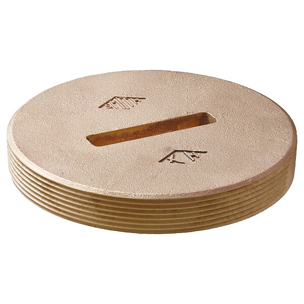 Jay R. Smith Manufacturing Round Floor Cleanout, Cast Bronze Plug, 6 ...