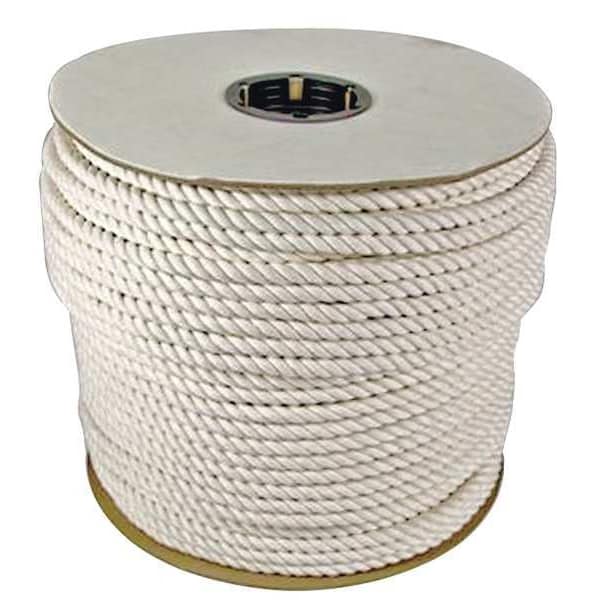 Zoro Select Rope, 600ft, Wht, 5/8 in. Dia., Cotton CTR106-01 | Zoro