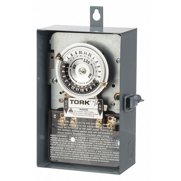 Tork Electromechanical Timer, 120VAC, DPST, 24hr 1103B-O | Zoro