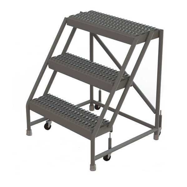 Tri-Arc Rolling Ladder, Steel 3-Step WLSR003242 | Zoro