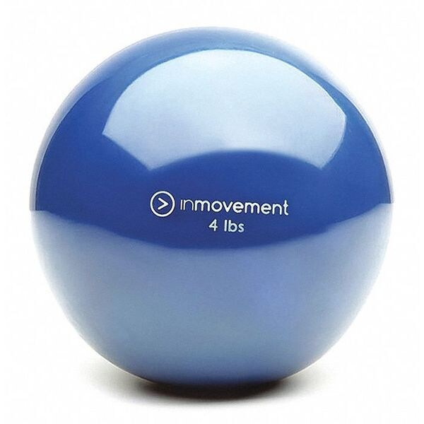 Inmovement Weighted Ball, Blue, Silicone, 4 lb. IM-WRBALL4-01 | Zoro