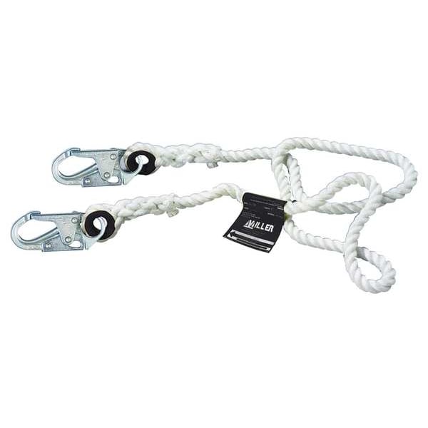 Honeywell Miller Positioning Lanyard, 5 ft., White 201RS-8-Z7/5FT | Zoro