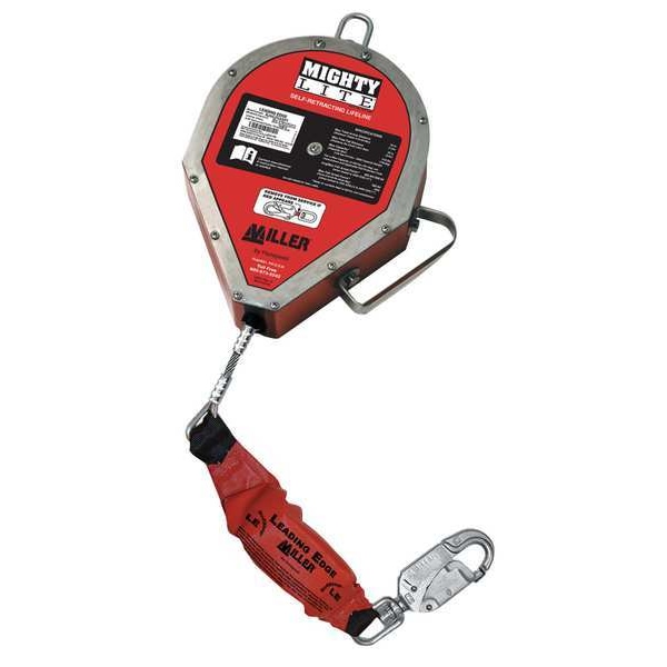 Honeywell Miller Leading-Edge Self Retracting Lifeline, 50 ft., Red ...