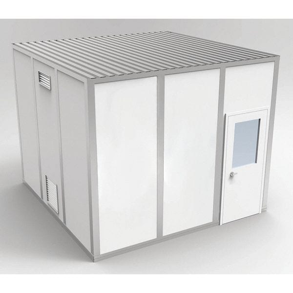Porta-Fab 4-Wall Cleanroom Modular In-Plant Office, 10 ft. 1-3/4" H, 12 ...