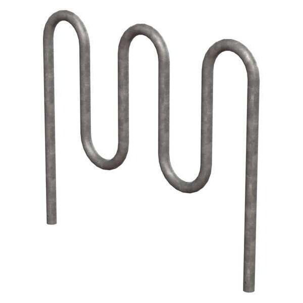 Madrax Bike Rack, Galv, (7)Bikes, 46 in. H, 3 in. W QS-H36-7-IG-G | Zoro