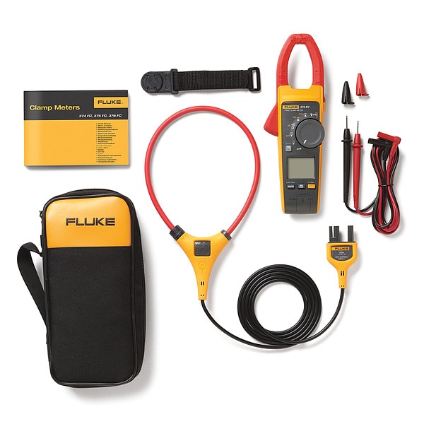 Fluke Clamp Meter, 1000 Max AC Amps, AC/DC Volts up to 1000V, 1.6 in ...