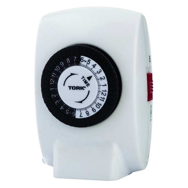 Tork Plug In Timer, Wht, Indoor, 125V, Dgtl, 500W 402B | Zoro