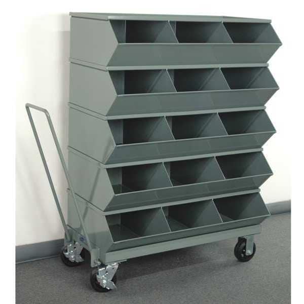 Stackbin Steel Sectional Stacking Bin, 20 1/2 in D x 49 3/4 in H x 37 ...