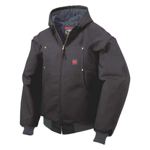 Tough Duck Men's Black Cotton Hooded Duck Jacket size S 512316 | Zoro