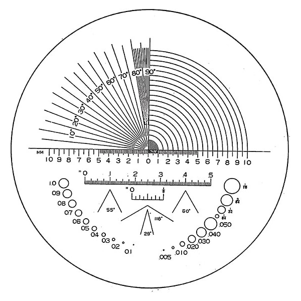 Eschenbach Optik Gmbh Precision Scale, Metric Cross Hair 1152-02 | Zoro