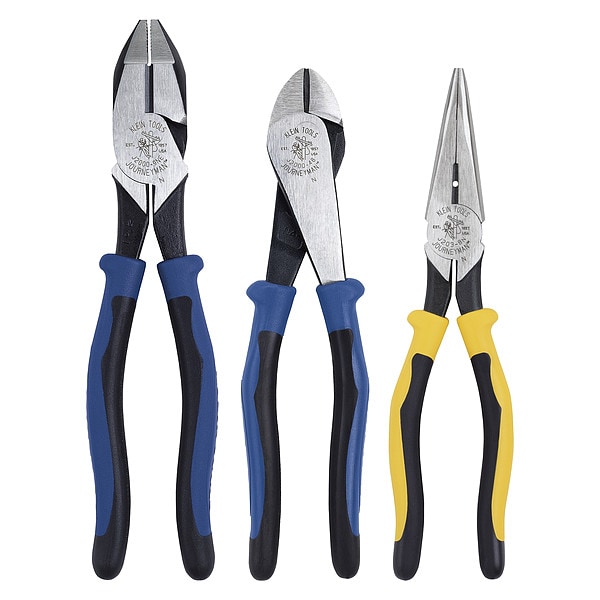 Klein Tools 3 Piece Plier Set Ergonomic Handle 94120 | Zoro
