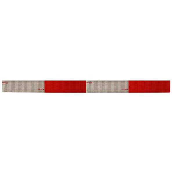 Oralite Reflective Tape, Red/White, 24 in.L, 2 in.W 18363 | Zoro