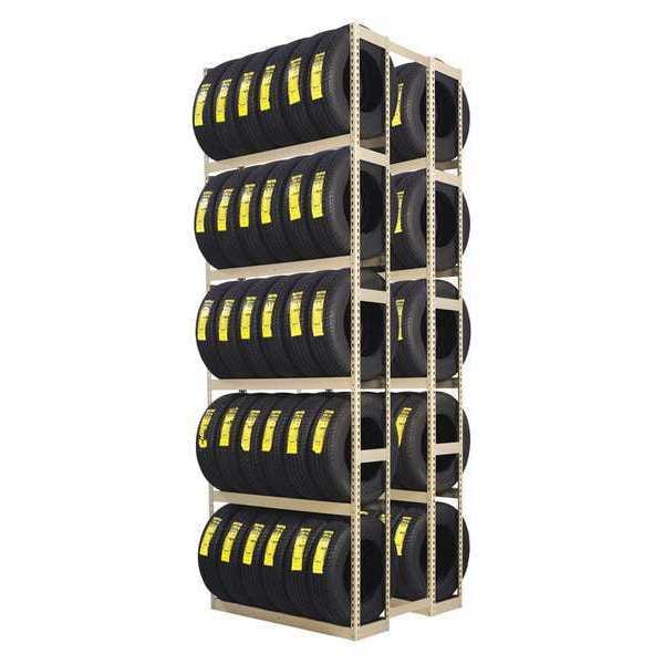 Tennsco Double Sided Boltless Tire Rack, 144 in H ZDT-60144S | Zoro