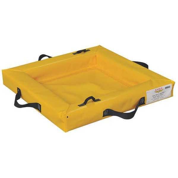 Eagle Mfg 4'x6'x4', 60 Gallon Capacity, Spill Containment Berm, Yellow ...