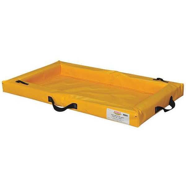 Eagle Mfg 2'x4'x4', 20 Gallon Capacity, Spill Containment Berm, Yellow ...