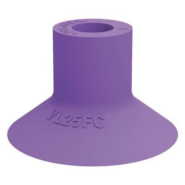 Piab Suction Cup, Purple, 25mm Dia., 16mm H, PK5 VL25FC | Zoro