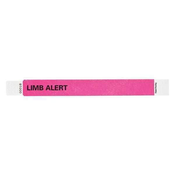 Identiplus ID Wristband, 1 in. W, Limb Alert, PK500 T2UD-204-07 | Zoro