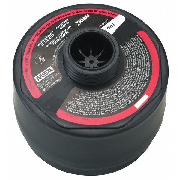 Msa Safety Gas Mask Canister, OV, P100, Black/Magenta, 12 PK, NIOSH ...