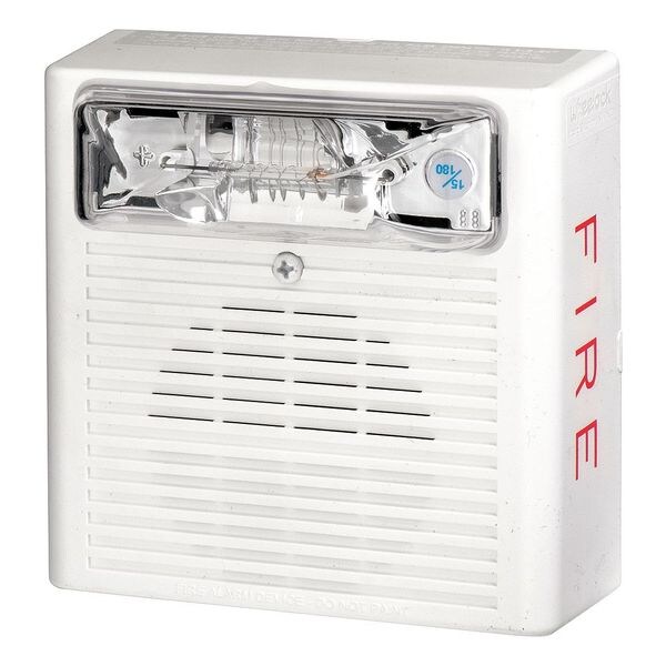 Eaton Horn Strobe, White, 0.170A, Ceiling Mnt CN125709 | Zoro