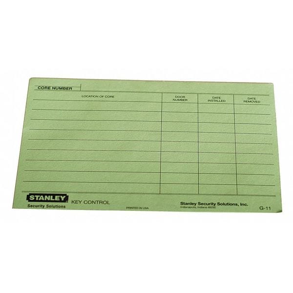Best Key Authorization Card, Paper, For Keys G11 | Zoro