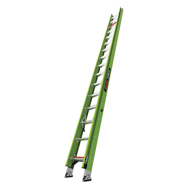 Little Giant Ladders 32 ft Fiberglass Extension Ladder, 375 lb Load ...