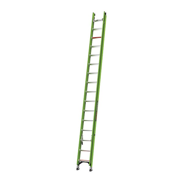 Little Giant Ladders 32 ft Fiberglass Extension Ladder, 375 lb Load ...