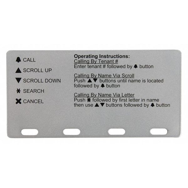 Aiphone Filler Plate, For GT Entry Panels GT OP. PLATE | Zoro