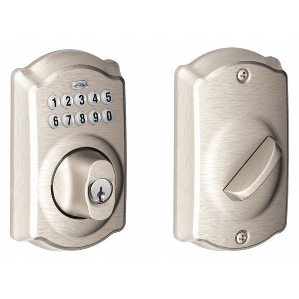 Schlage Residential Push Button Lockset, Deadbolt Handle BE365 CAM 619 | Zoro