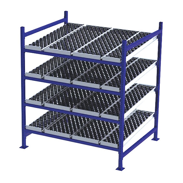 Unex Flow Cell Starter Gravity Flow Rack, 48 in D, 60 in W, 4 Shelves ...
