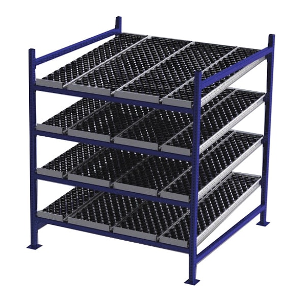 Unex Flow Cell Starter Gravity Flow Rack, 60 in D, 60 in W, 4 Shelves ...