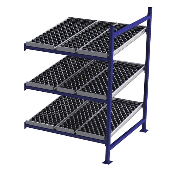 Unex Flow Cell Add-On Gravity Flow Rack, 48 in D, 48 in W, 3 Shelves ...