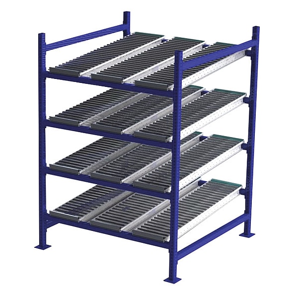 Unex Flow Cell Starter Gravity Flow Rack, 48 in D, 48 in W, 4 Shelves ...