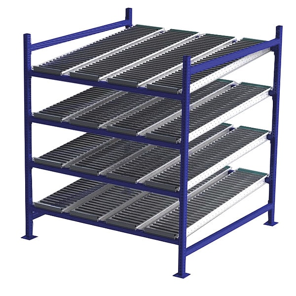 Unex Flow Cell Starter Gravity Flow Rack, 60 in D, 60 in W, 4 Shelves ...