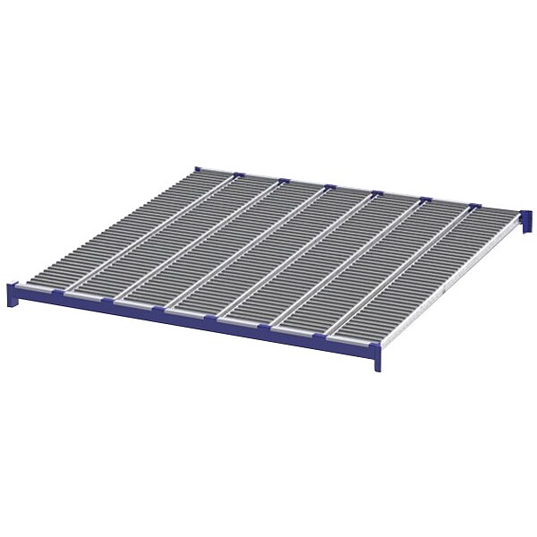 Unex Roller Rack Roller Rack Lane 96"D x 96"W, Blue RR99S2R8X8-L | Zoro