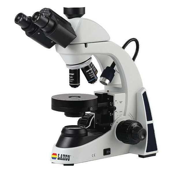 Laxco Compound Microscope, 100mm Table Size, LED LMC-BF117-03T1 | Zoro