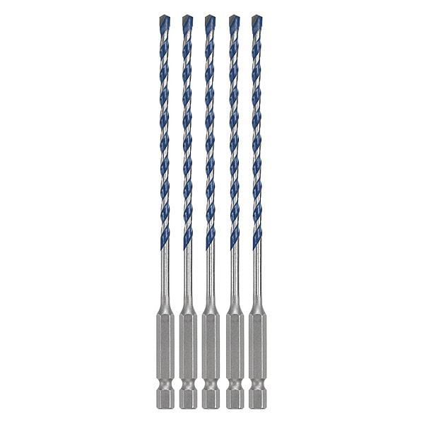 Bosch 4-Cutter Hammer Drill Bit 5/32" x 6.000"L, Hex, 5PK HCBG0205T | Zoro