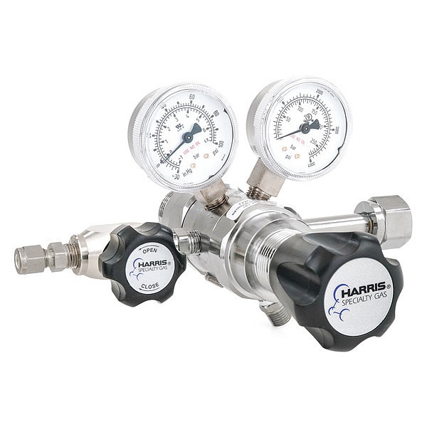 Harris High Purity Gas Regulator, Carbon Dioxide, Two Stage, 0.825"-14 ...