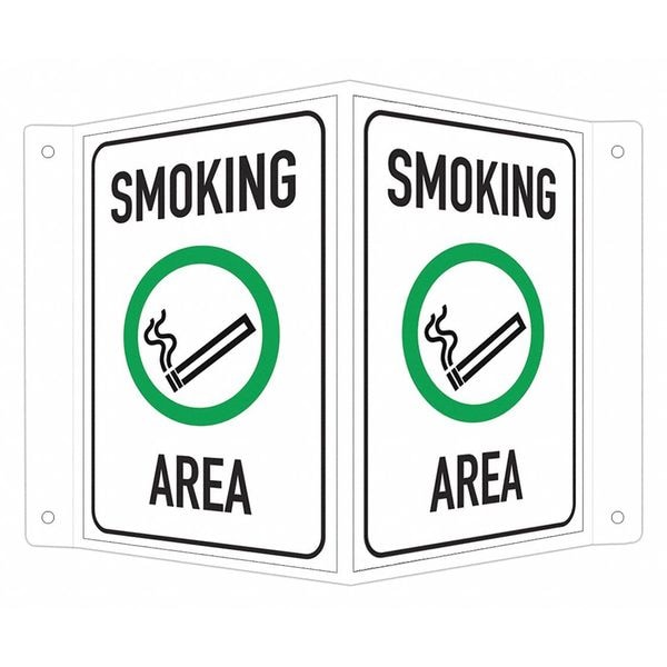 Lyle Safety Sign, 6 in H, 7 1/2 in W, V-Shape Projection, English, LCVB ...