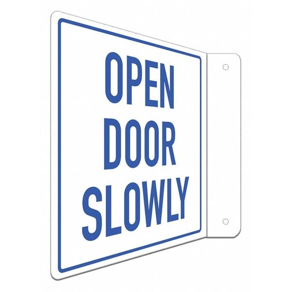 Lyle Safety Sign, 8 in H, 8 in W, Aluminum, L-Shape Projection, English ...