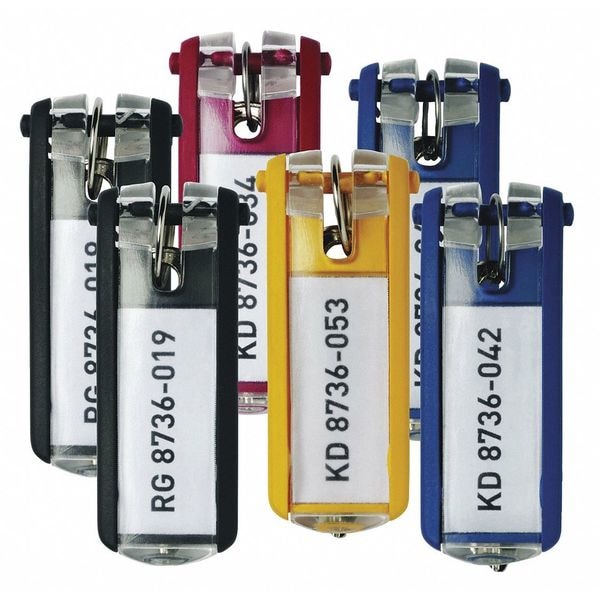Durable Office Products Key Tag, Multi-Color, Plastic, Extra-Large Snap ...