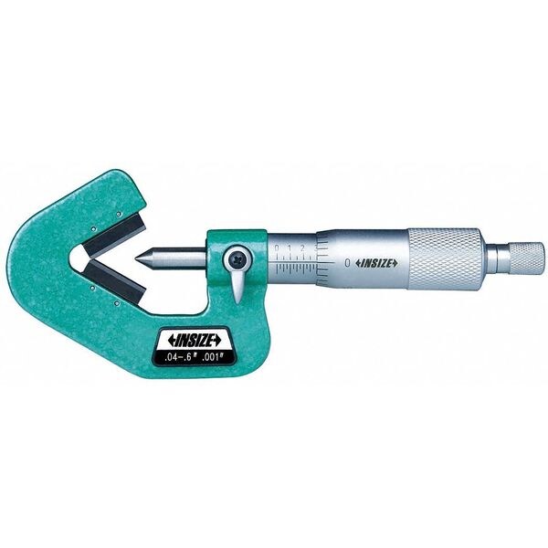 Insize V-Anvil Micrometer, V-Shaped Anvil 3290-263 | Zoro