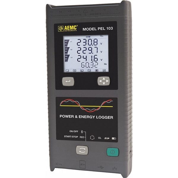 Aemc Instruments Power/Energy Logger, Max Watts 1.56GW PEL 103 | Zoro