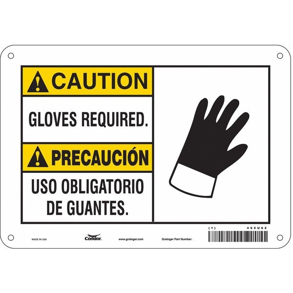 Condor Safety Sign, Personal Protection, 7" H, 465U62 465U62 | Zoro