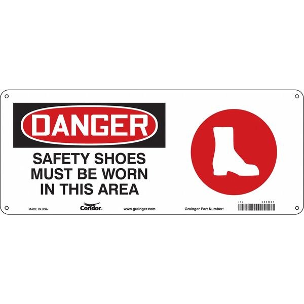 Condor Safety Sign, Personal Protection, 7" H 465W01 | Zoro
