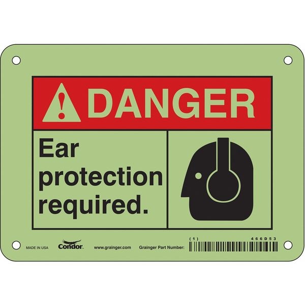 Condor Safety Sign, 7" W, 5" H, 0.070" Thickness 466D53 | Zoro