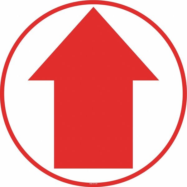 Stranco Floor Sign, 17 in H, 17 in W, Vinyl, Circle, English, FS-17-135 ...