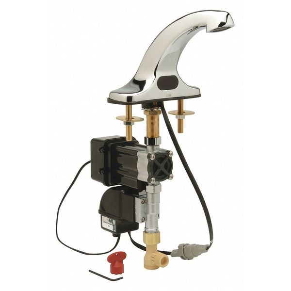 Zurn Sensor 4" Mount, 3 Hole Mid Arc Bathroom Faucet, Chrome plated ...