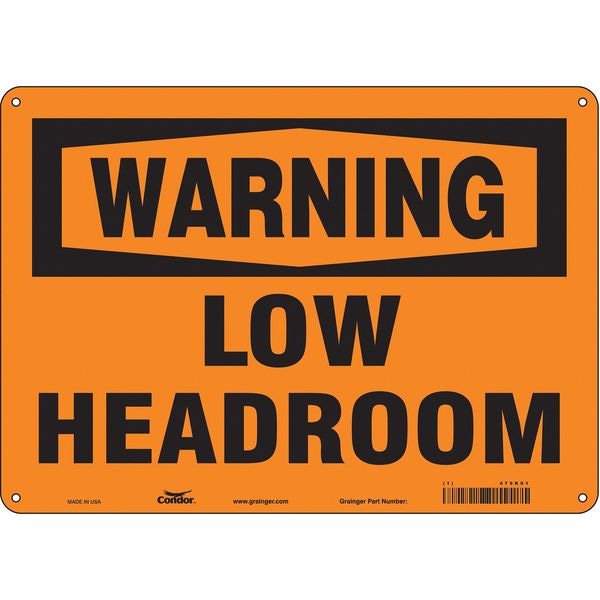 Condor Safety Sign, 10 in Height, 14 in Width, Fiberglass, Horizontal ...