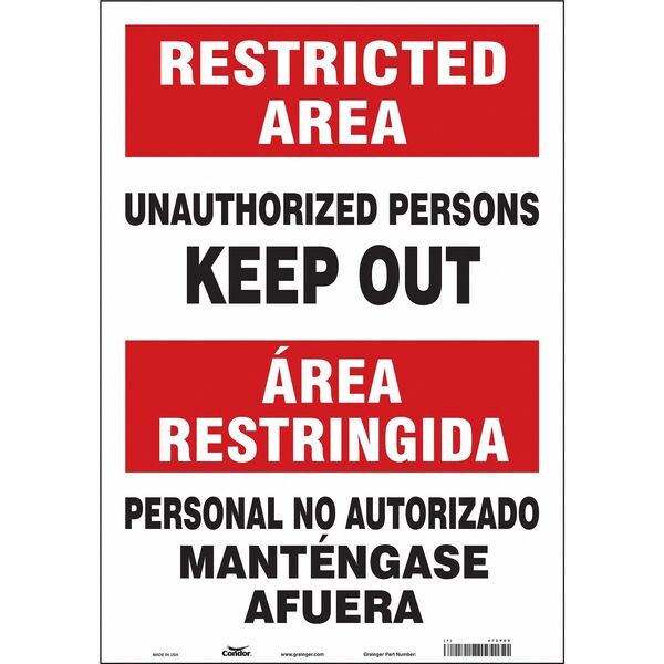 Condor Safety Sign, 20 in Height, 14 in Width, Vinyl, Vertical ...